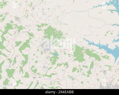 Ashanti, region of Ghana. Open Street Map. Locations of major cities of ...