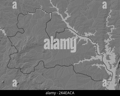 Bono East, region of Ghana. Elevation map colored in wiki style with ...