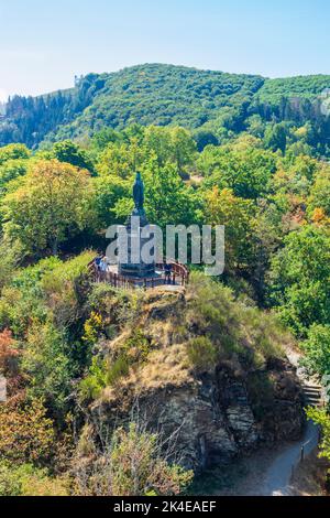 Esch-sur-Sûre (Esch-Sauer): statue of the holy virgin in , Luxembourg ...