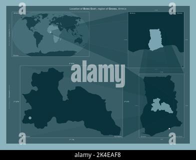 Bono, region of Ghana. Diagram showing the location of the region on ...