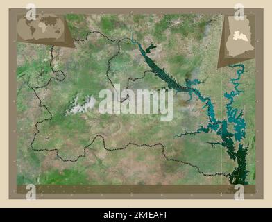 Bono East, region of Ghana. High resolution satellite map Stock Photo ...