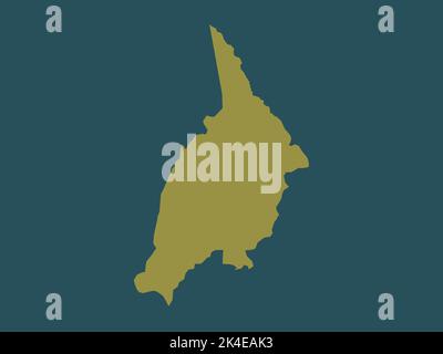 Bono, region of Ghana. Solid color shape. Locations and names of major ...