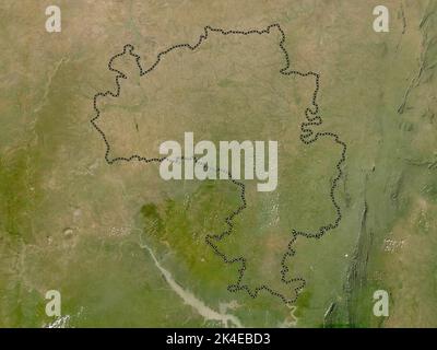 Northern, region of Ghana. Low resolution satellite map. Locations and ...