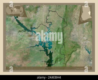 Oti, region of Ghana. High resolution satellite map Stock Photo - Alamy