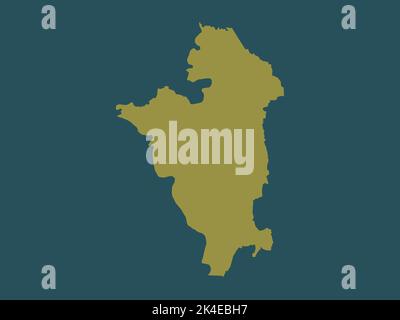 Oti, region of Ghana. Solid color shape. Locations and names of major ...