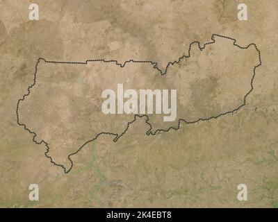 Upper East, region of Ghana. Low resolution satellite map. Locations ...