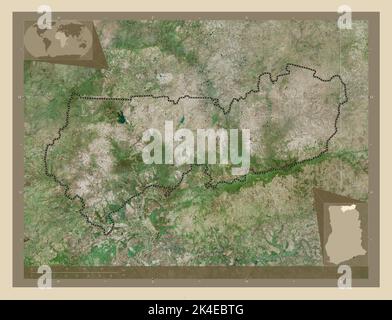 Upper East, region of Ghana. High resolution satellite map Stock Photo ...