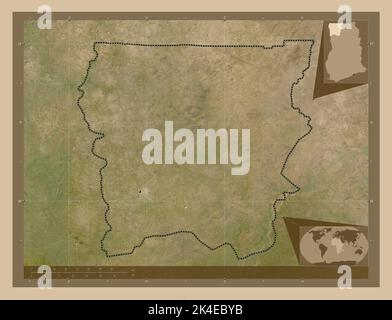 Upper West, region of Ghana. Low resolution satellite map Stock Photo ...