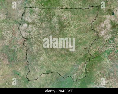 Upper West, region of Ghana. High resolution satellite map. Locations ...