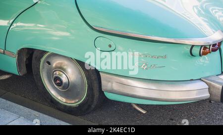 Loriol sur Drome, France - 17 September, 2022: Vintage turquoise ...