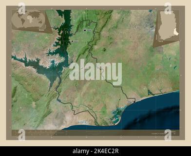 Volta, region of Ghana. High resolution satellite map Stock Photo - Alamy
