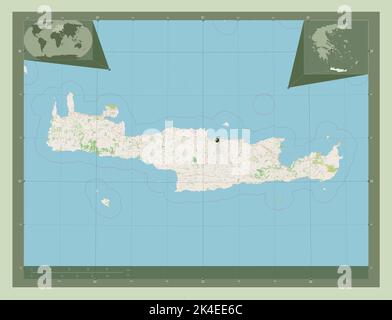 Crete, decentralized administration of Greece. Open Street Map ...