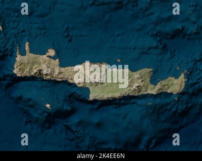 Crete, decentralized administration of Greece. Low resolution satellite ...
