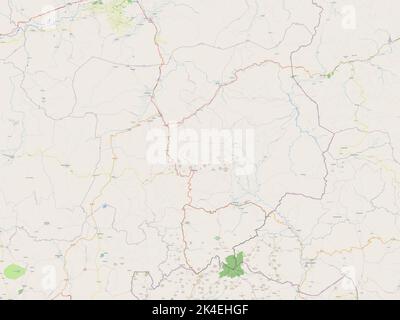 Chiquimula, department of Guatemala. Open Street Map. Locations and names of major cities of the ...