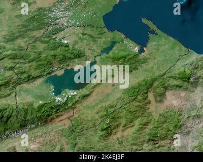 Izabal, department of Guatemala. High resolution satellite map ...