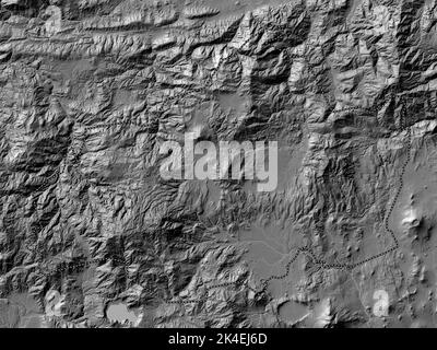 Jalapa, department of Guatemala. Elevation map colored in wiki style ...