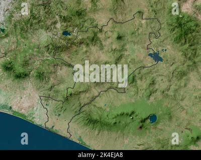 Jutiapa, department of Guatemala. High resolution satellite map ...
