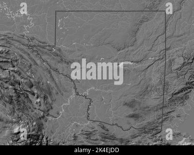 Peten, department of Guatemala. Bilevel elevation map with lakes and ...