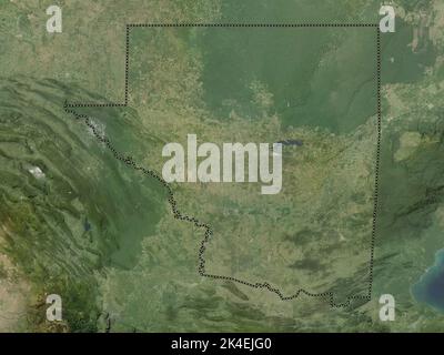 Peten, department of Guatemala. Low resolution satellite map. Locations ...