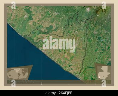 Retalhuleu, department of Guatemala. High resolution satellite map ...
