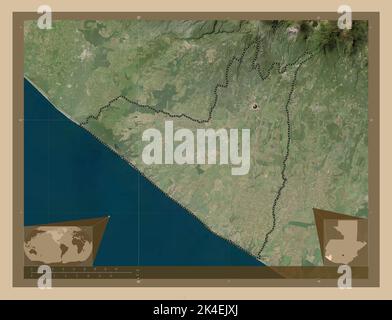 Retalhuleu, department of Guatemala. Low resolution satellite map ...