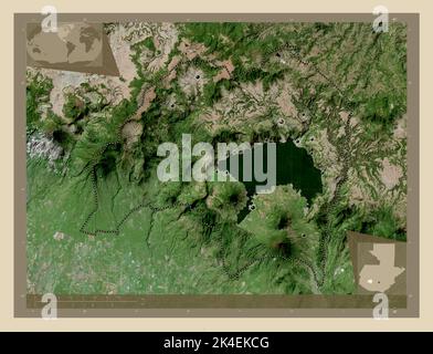Solola, department of Guatemala. High resolution satellite map Stock ...
