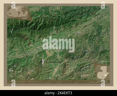 Zacapa, department of Guatemala. High resolution satellite map Stock ...