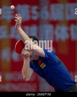 CHENGDU, CHINA - OCTOBER 2, 2022 - Liang Jingkun of China competes ...
