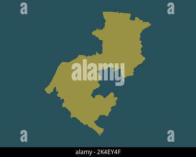 Boke, region of Guinea. Solid color shape. Locations of major cities of ...