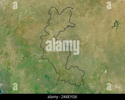 Faranah, region of Guinea. High resolution satellite map. Locations and ...