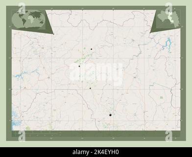 Faranah, region of Guinea. Open Street Map. Locations and names of ...