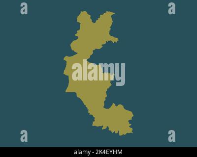 Faranah, region of Guinea. Solid color shape. Locations and names of ...