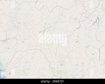 Faranah, region of Guinea. Open Street Map. Locations and names of ...