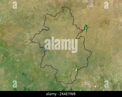 Kankan, region of Guinea. High resolution satellite map. Corner ...
