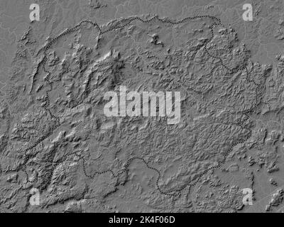 Labe, region of Guinea. Elevation map colored in wiki style with lakes ...