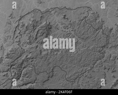 Labe, region of Guinea. Elevation map colored in wiki style with lakes ...