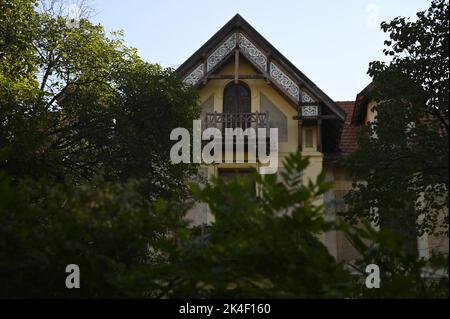Scenic facade view of Emmanuel Benakis mansion a historic Greco-Swiss ...