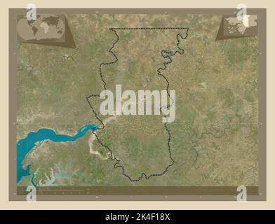 Bafata, region of Guinea-Bissau. High resolution satellite map Stock ...