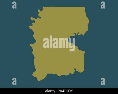 Gabu, region of Guinea-Bissau. Solid color shape. Locations and names ...