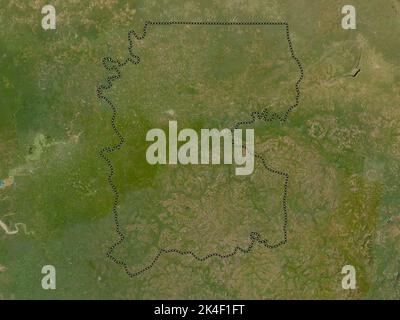 Gabu, region of Guinea-Bissau. Low resolution satellite map. Locations ...