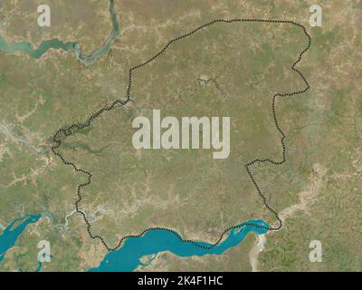 Oio, region of Guinea-Bissau. High resolution satellite map. Locations ...