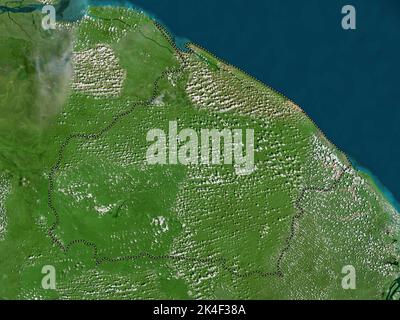 Barima-Waini, region of Guyana. High resolution satellite map ...