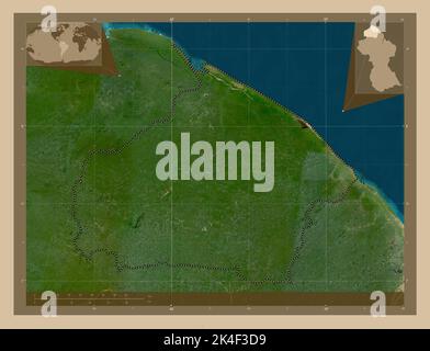 Barima-Waini, region of Guyana. Low resolution satellite map Stock ...