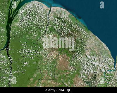 Demerara-Mahaica, region of Guyana. High resolution satellite map ...