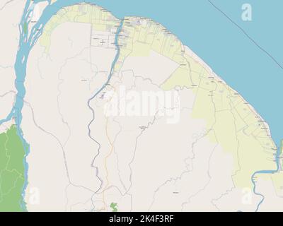 Demerara-Mahaica, region of Guyana. Open Street Map. Locations and ...
