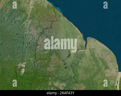 Mahaica-Berbice, region of Guyana. Low resolution satellite map ...