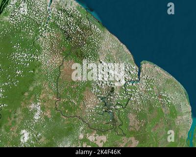Mahaica-Berbice, region of Guyana. High resolution satellite map ...