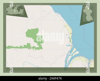 Pomeroon-Supenaam, region of Guyana. Open Street Map Stock Photo - Alamy
