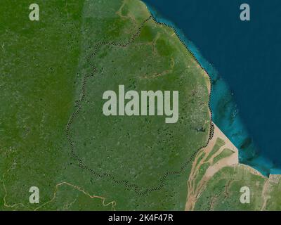 Pomeroon-Supenaam, region of Guyana. Low resolution satellite map ...