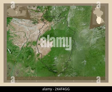 Upper Takutu-Upper Essequibo, region of Guyana. Colored elevation map ...
